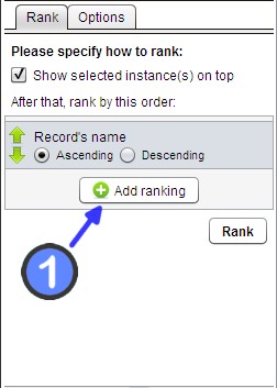 Note that the order to apply these criteria can be changed by click the ...