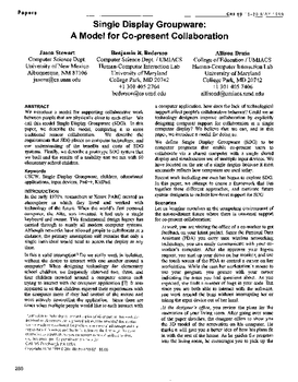 Ben Bederson's Publication