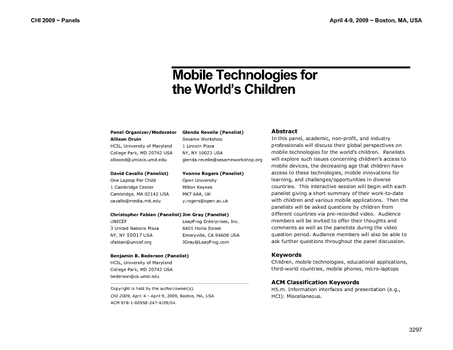 Ben Bederson's Publication